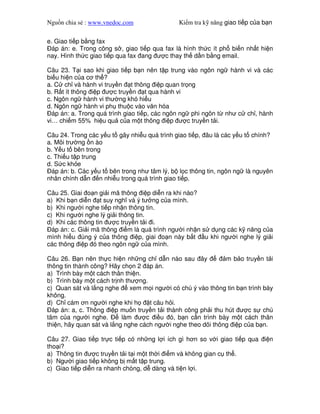 50 câu hỏi kiểm tra kỹ năng giao tiếp | PDF