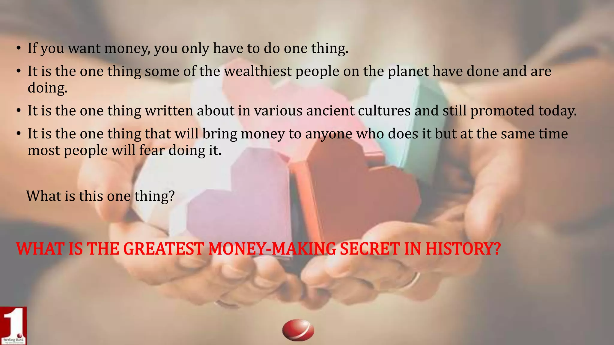 THE GREATEST MONEY-MAKING SECRET IN HISTORY | PPTX