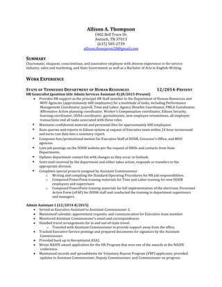 Allison AResume1 | PDF
