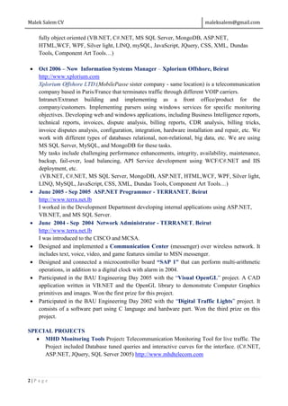 MalekSalemCV | PDF