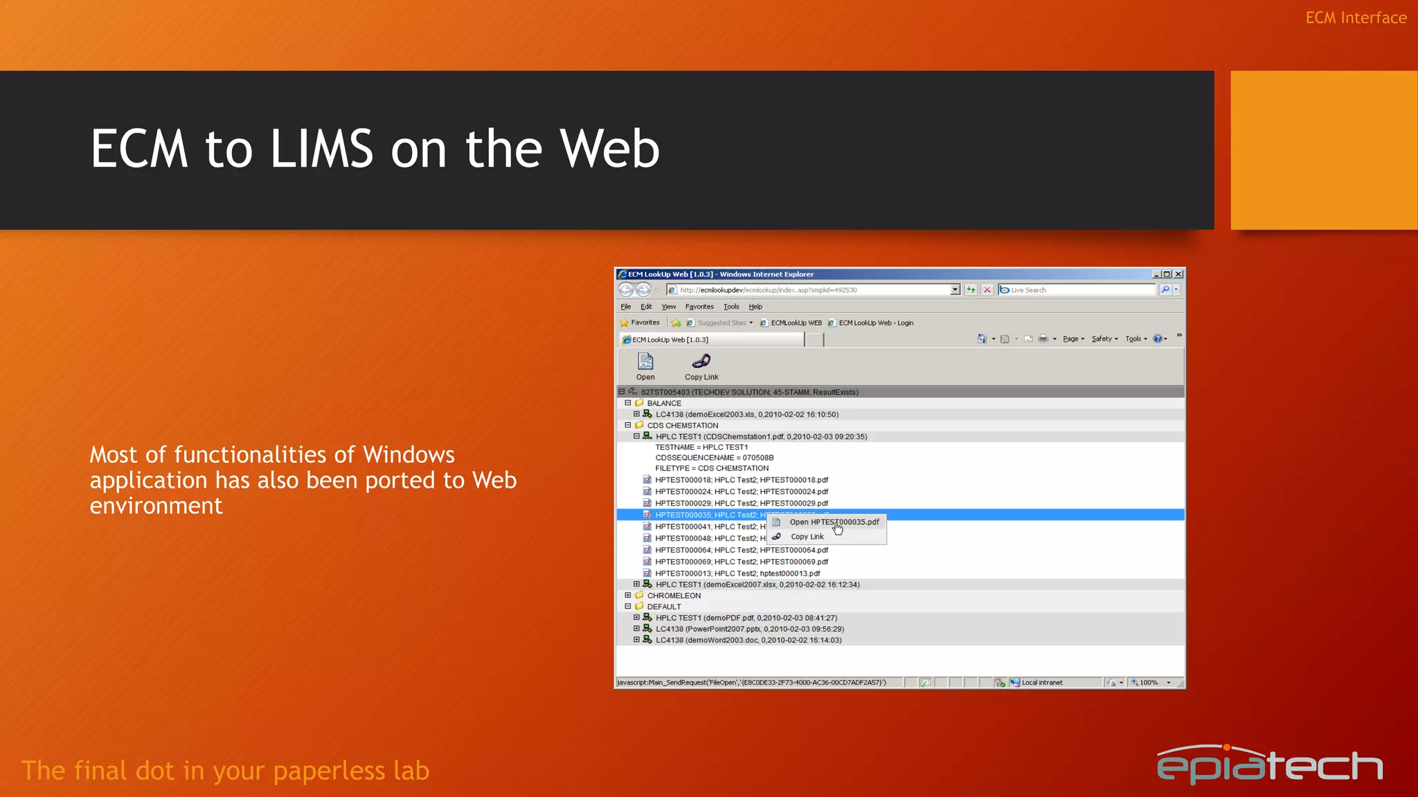 LIMS to ECM Interface | PDF