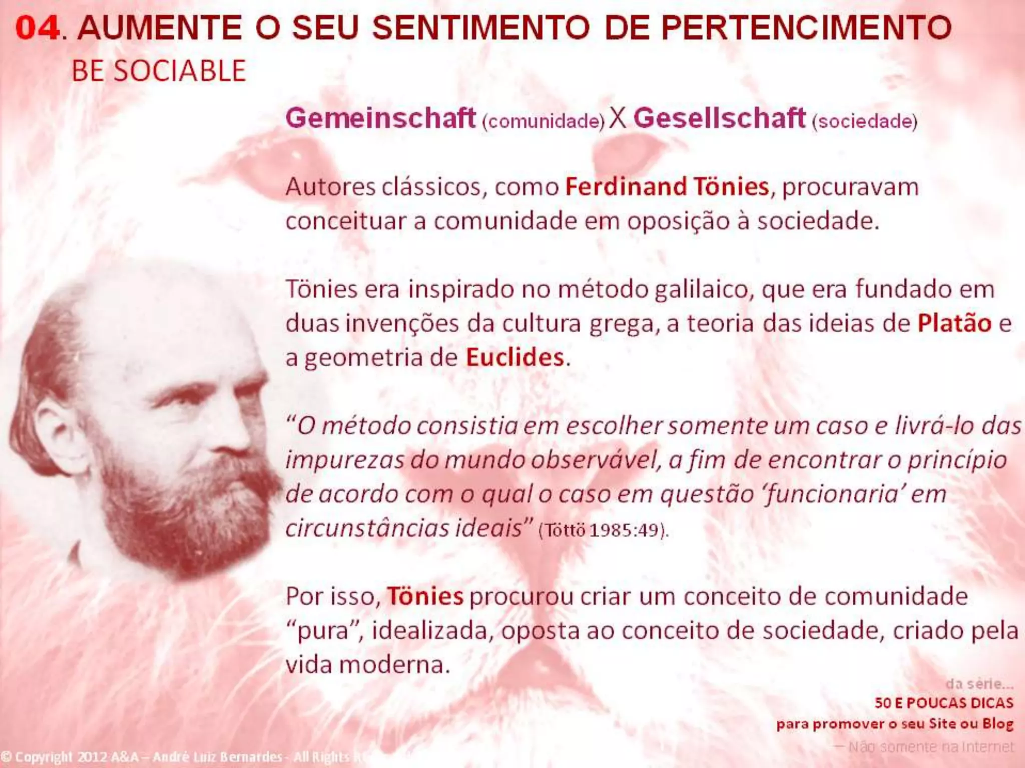 50 E POUCAS DICAS - 04 - AMPLIE O SEU SENTIMENTO DE PERTENCIMENTO | PPT