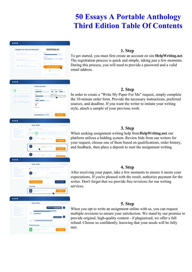 50 Essays A Portable Anthology Third Edition Table Of Contents | PDF ...