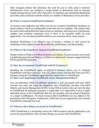 50 Extraordinary AWS CloudWatch Interview Questions & Answers.pdf