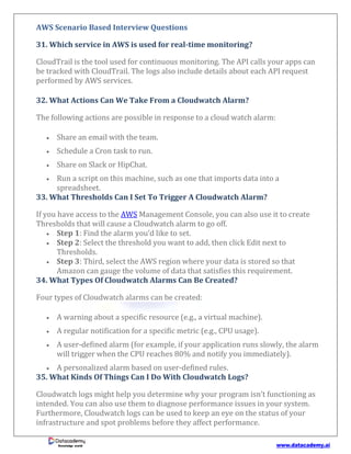 50 Extraordinary AWS CloudWatch Interview Questions & Answers.pdf