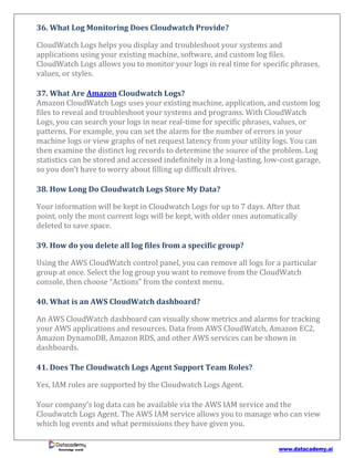 50 Extraordinary AWS CloudWatch Interview Questions & Answers.pdf