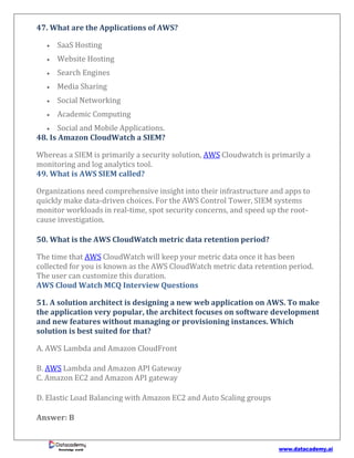 50 Extraordinary AWS CloudWatch Interview Questions & Answers.pdf