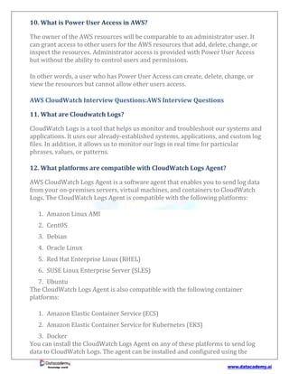50 Extraordinary AWS CloudWatch Interview Questions & Answers.pdf