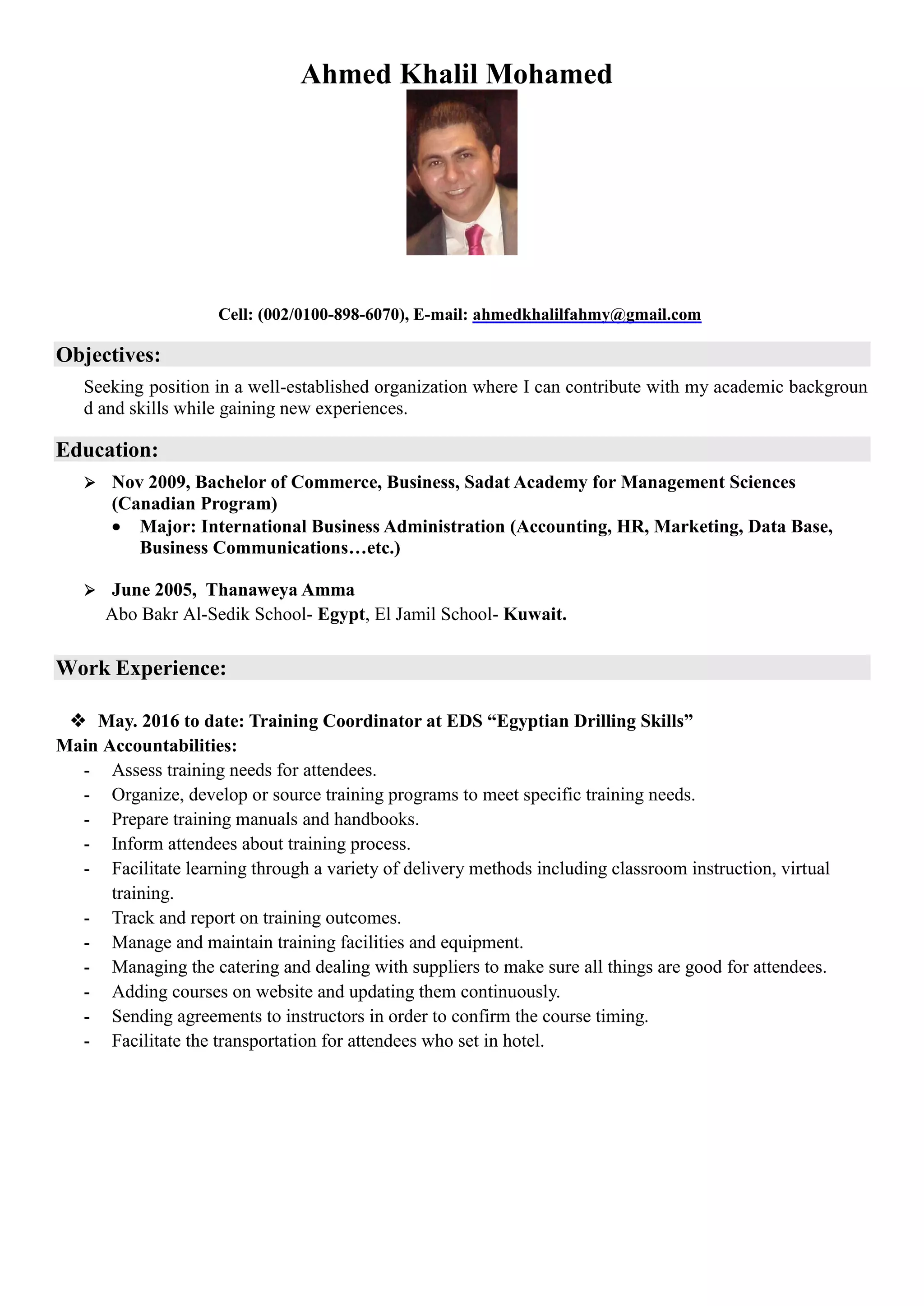 Ahmed khalil cv 7-8-2016 | PDF