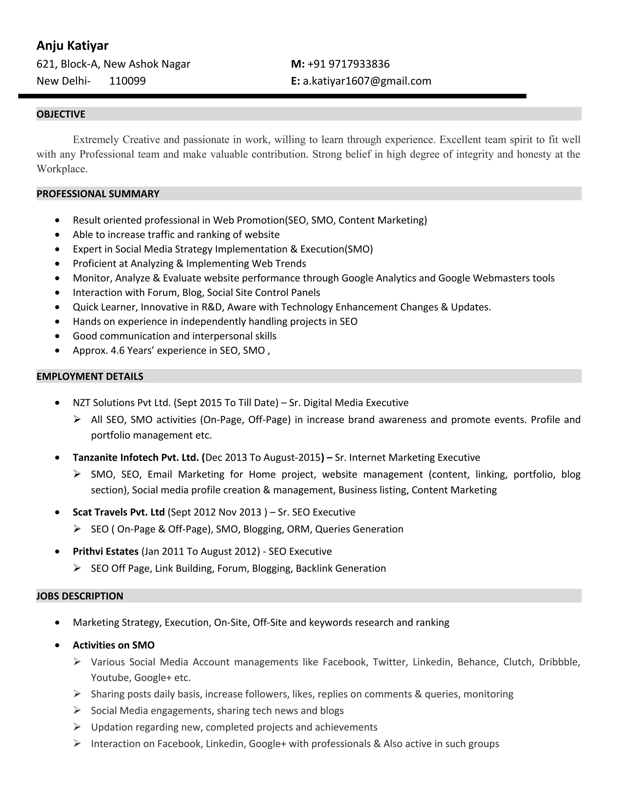 Anju-Katiyar-CV | PDF