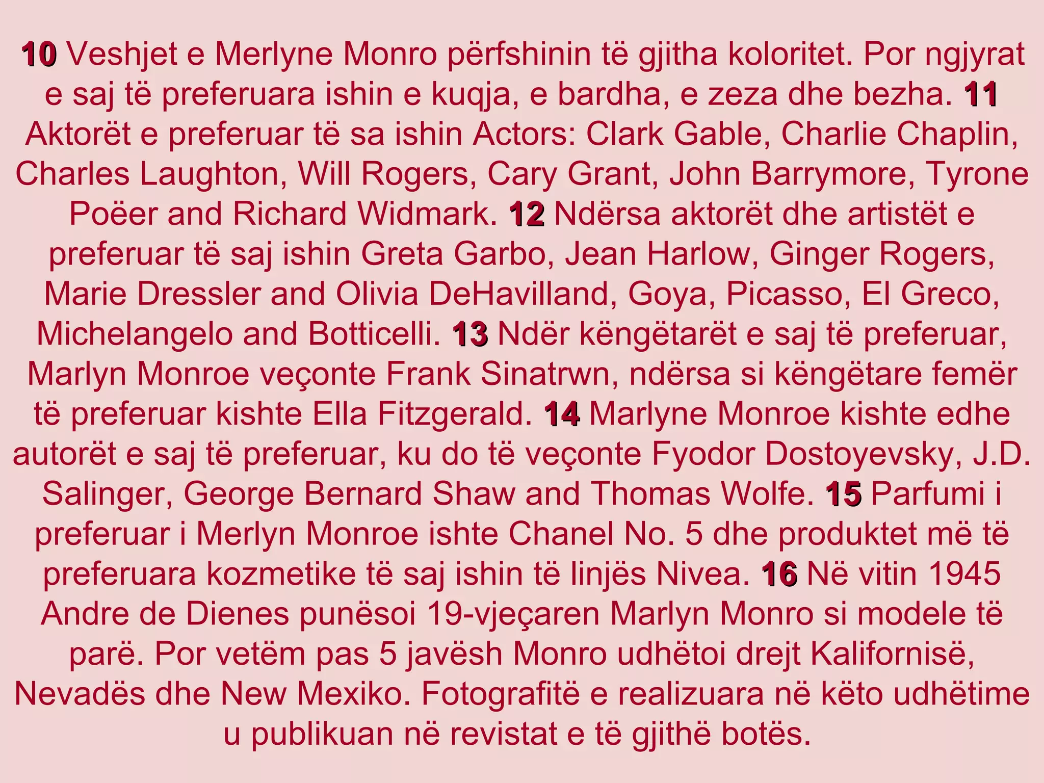 50 Fakte Nga Jeta E Merlin Monro Së | PPS