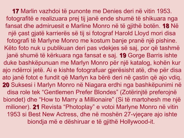 50 Fakte Nga Jeta E Merlin Monro Së | PPS