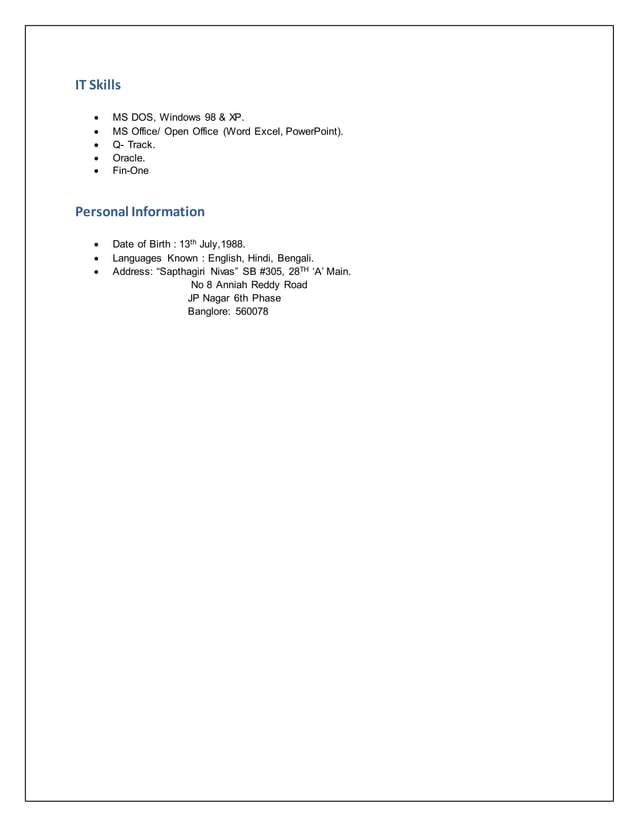 Soubhik Ghosh Mba 3 Years Of Exp In Sales And Marketing Pdf