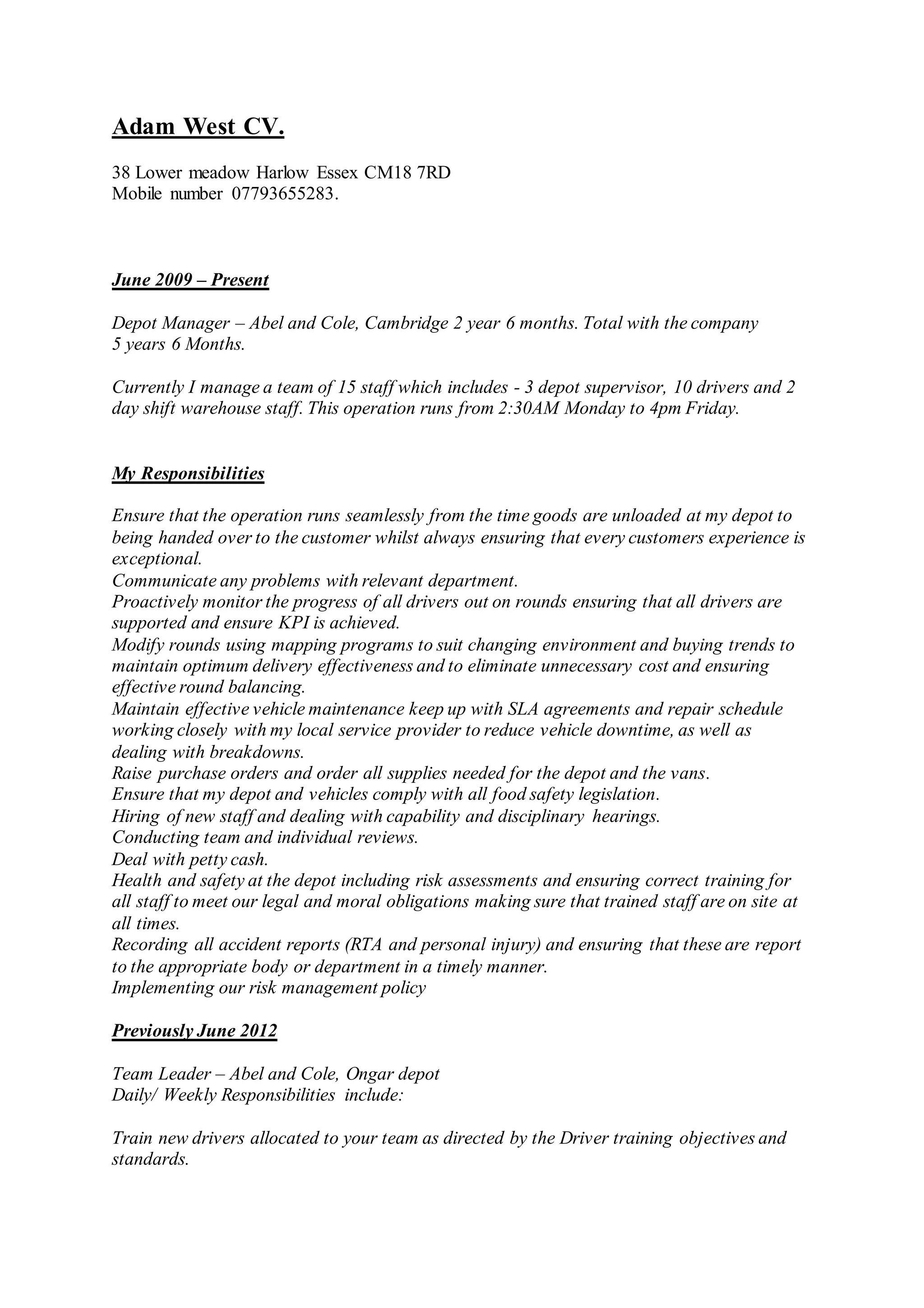 CV Adam West 14 | DOCX