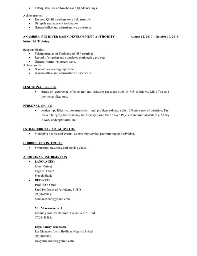 Iheanacho Chigaemezu Uzonna's CV | DOCX