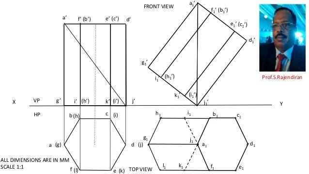 Projection of Hexagonal Prism