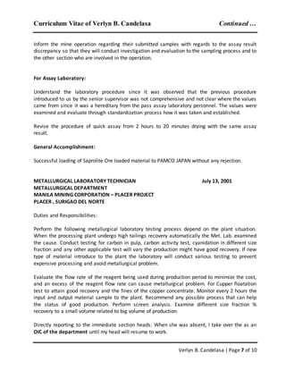 Verlyn B. Candelasa 2016 CV | DOCX