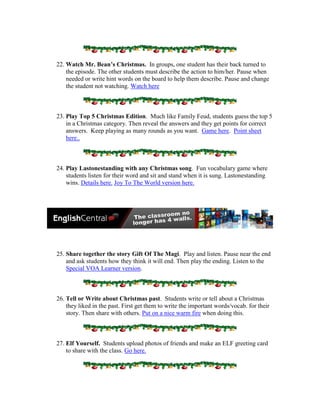 50 holiday activities for the english language classroom | PDF