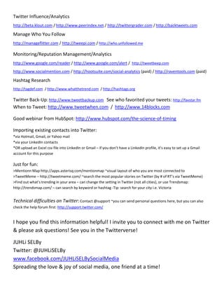 50+ Ideas to Tweet and Twitter Resources | PDF