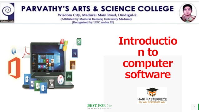 (50)introduction to computer software ppt hari master piece | PPT