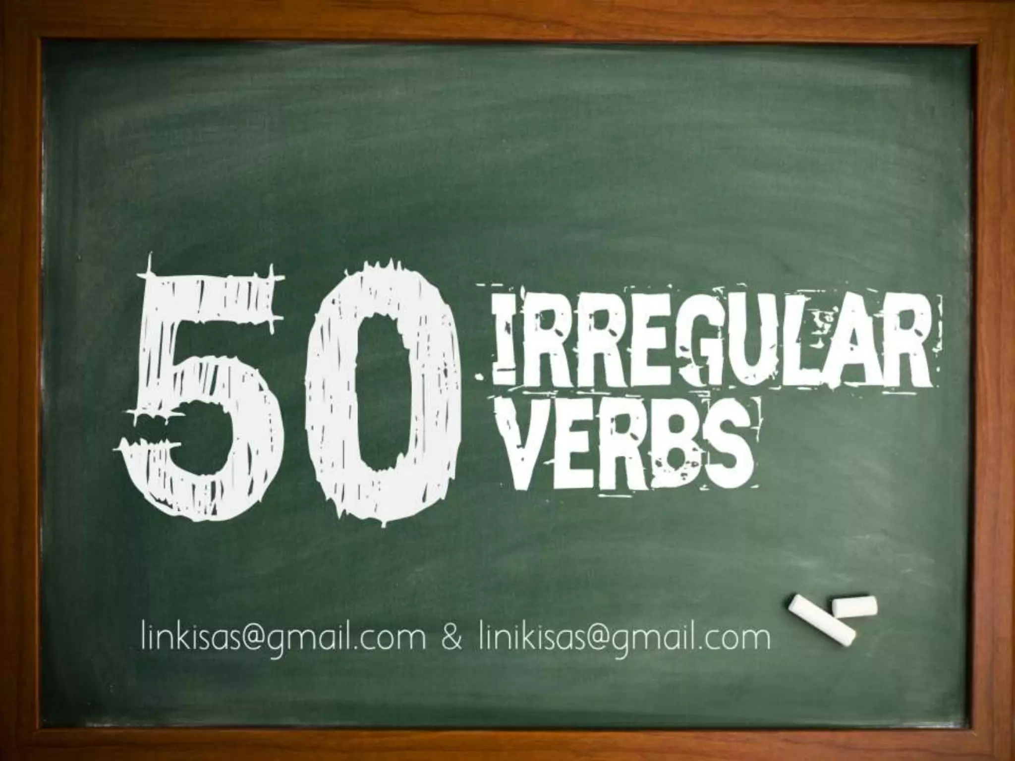 50+ irregular verbs | PPTX