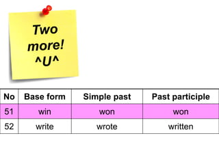 50+ irregular verbs | PPTX