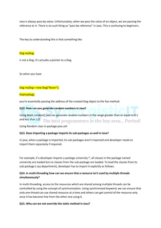 50+ java interview questions | PDF