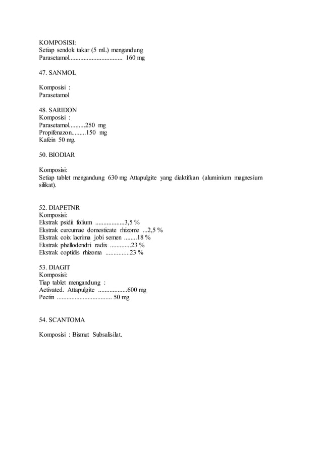 50 jenis obat generik | DOCX