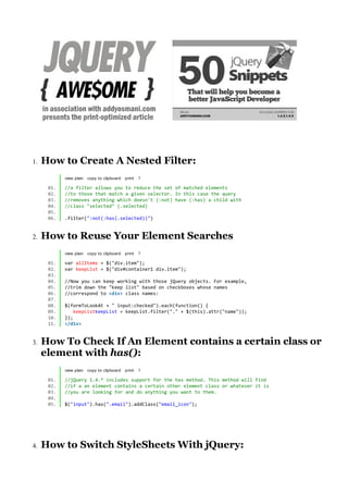 50 jquery | PDF