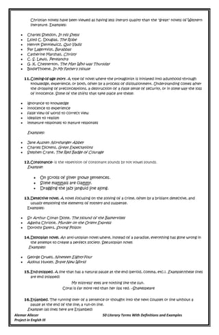 50 literary terms with definition and example1 | DOCX