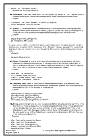 50 literary terms with definition and example1 | DOCX