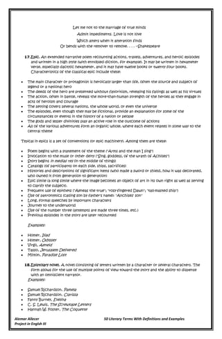 50 literary terms with definition and example1 | PDF