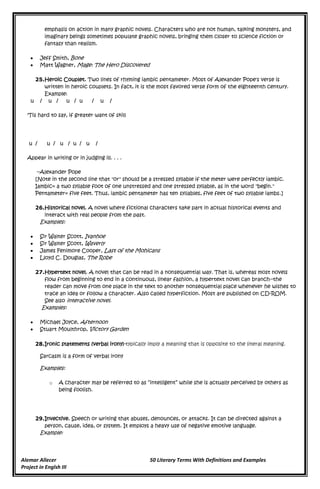 50 literary terms with definition and example1 | PDF