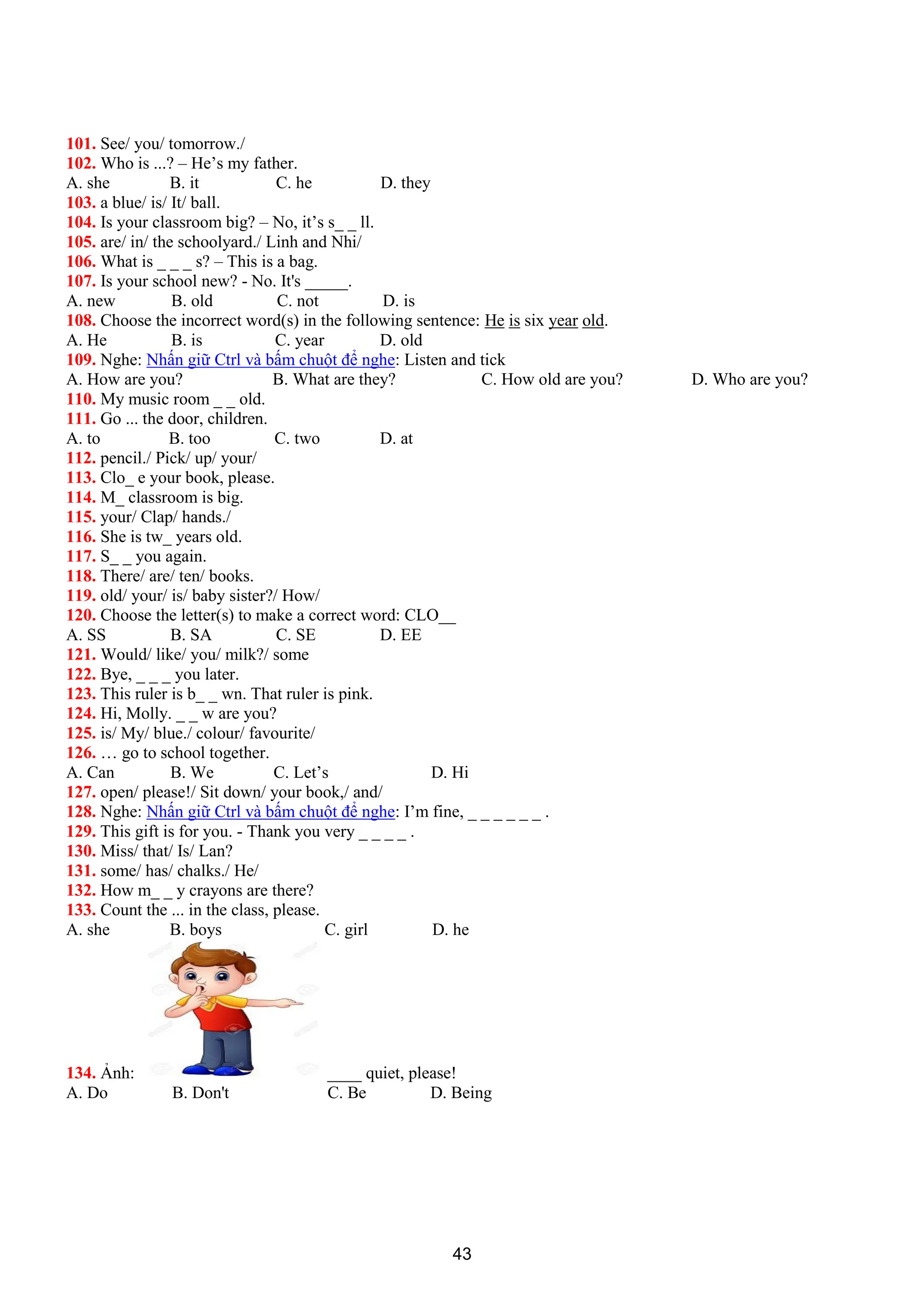 50 ĐỀ LUYỆN THI IOE LỚP 3 THEO CHƯƠNG TRÌNH MỚI - NĂM HỌC 2024-2025 (CÓ LINK HÌNH, FILE AUDIO VÀ ...