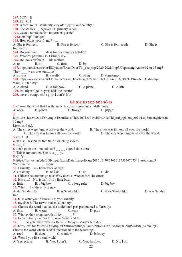 50 ĐỀ LUYỆN THI IOE LỚP 5 - NĂM HỌC 2022-2023 (CÓ LINK HÌNH, FILE AUDIO VÀ ĐÁP ÁN) (BỘ CHUẨN).pdf