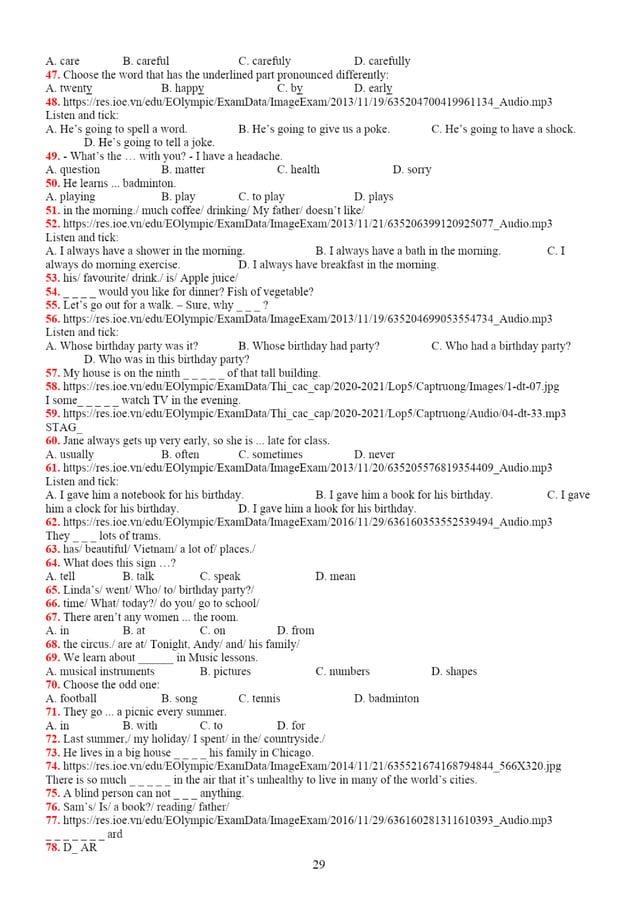 50 ĐỀ LUYỆN THI IOE LỚP 5 - NĂM HỌC 2022-2023 (CÓ LINK HÌNH, FILE AUDIO VÀ ĐÁP ÁN) (BỘ CHUẨN).pdf