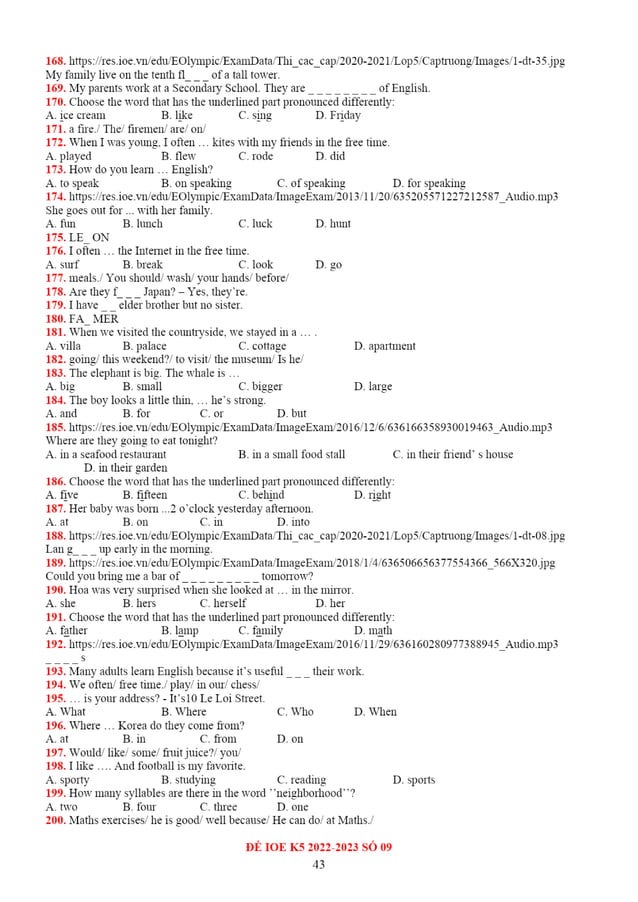 50 ĐỀ LUYỆN THI IOE LỚP 5 - NĂM HỌC 2022-2023 (CÓ LINK HÌNH, FILE AUDIO VÀ ĐÁP ÁN) (BỘ CHUẨN).pdf