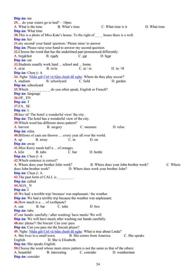 50 ĐỀ LUYỆN THI IOE LỚP 6 - CHƯƠNG TRÌNH MỚI - NĂM HỌC 2024-2025 (CÓ LINK HÌNH, FILE AUDIO VÀ ...