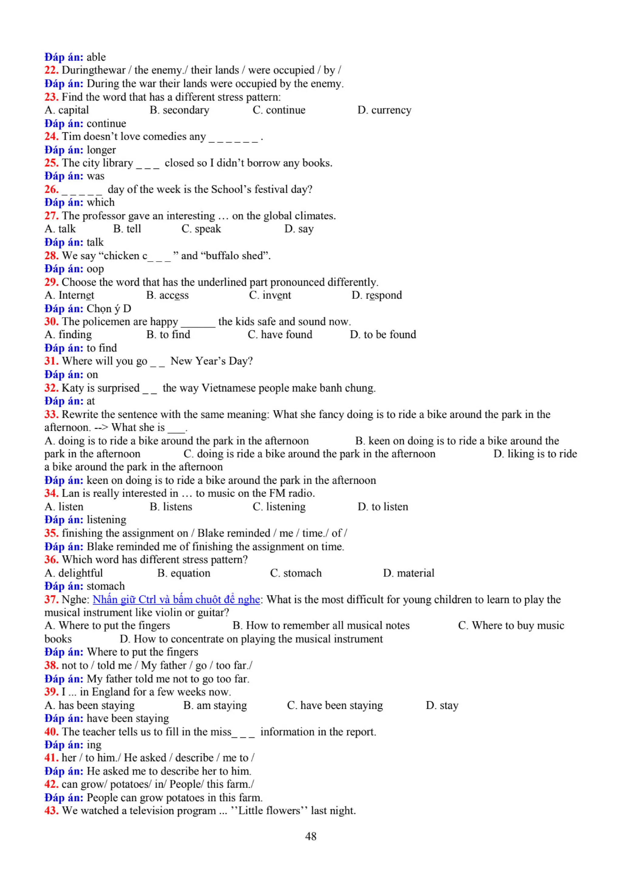 50 ĐỀ LUYỆN THI IOE LỚP 8 - CHƯƠNG TRÌNH MỚI - NĂM HỌC 2024-2025 (CÓ LINK HÌNH, FILE AUDIO VÀ ...