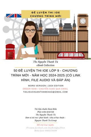 50 ĐỀ LUYỆN THI IOE LỚP 9 - CHƯƠNG TRÌNH MỚI - NĂM HỌC 2024-2025 (CÓ ...