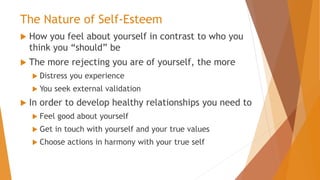 50 mindful steps to self esteem | PPTX | Mental Health | Diseases and ...
