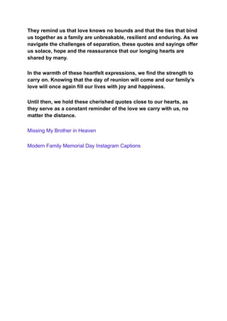 50 Missing Family Quotes and Sayings.pdf | Bereavement | Family and ...