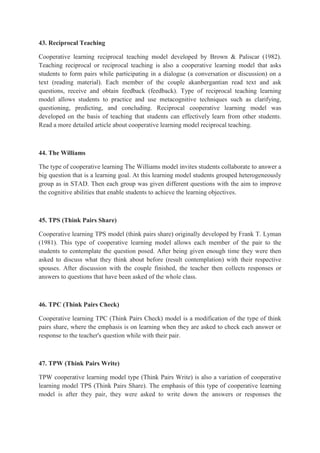 50 model pembelajaran (50 Learning Models) | PDF