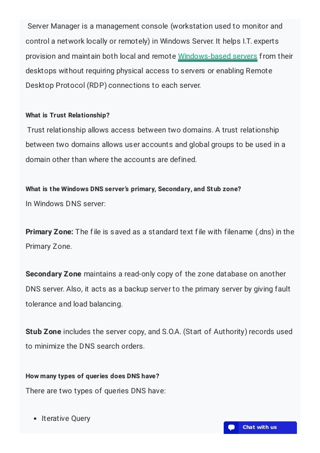 50 most commonly asked windows server interview questions | PDF