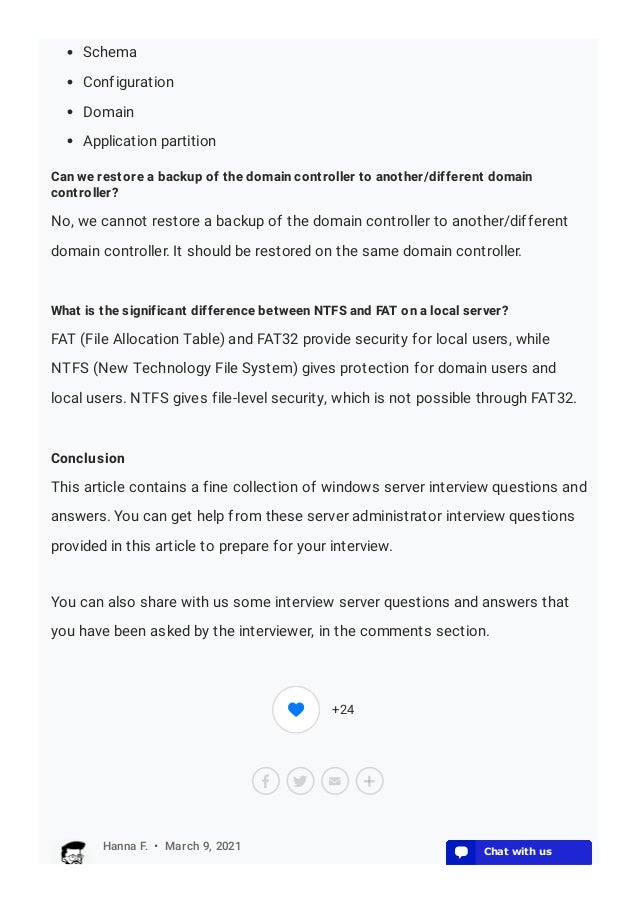 50 most commonly asked windows server interview questions | PDF