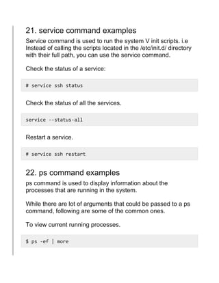 50 most frequently used unix | PDF