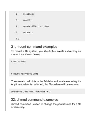 50 most frequently used unix | PDF