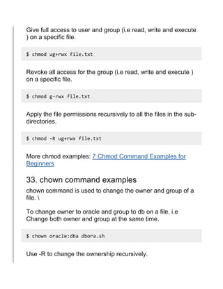 50 most frequently used unix | PDF