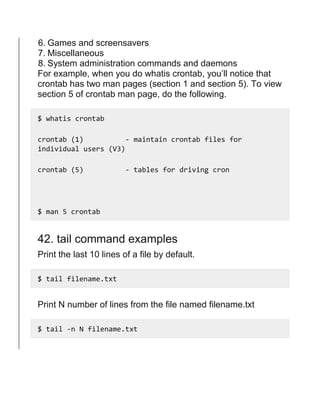 50 most frequently used unix | PDF
