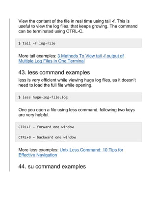 50 most frequently used unix | PDF